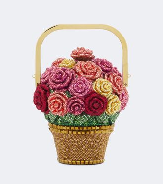 Judith Leiber Sac &agrave; main Basket of Roses &agrave; ornements