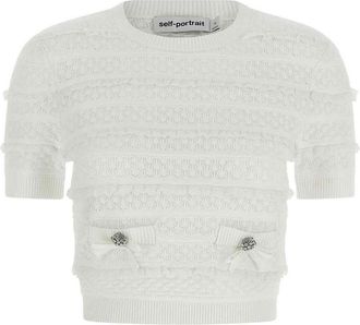 Self Portrait Top - Blanc