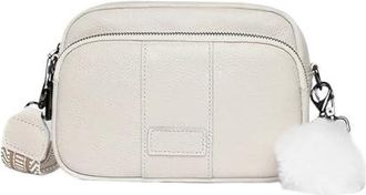 Generic Compatible for les femmes sac &agrave; main femme avec large bandouli&egrave;re cheveux ampoule Sac(White)
