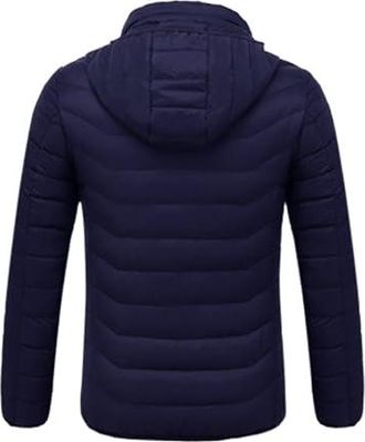 Generic Femmes USB Smart 8 V&ecirc;tements Chauffants Hiver Stand Capuche Chaud Veste Coupe-Vent Femmes 90s, bleu, M