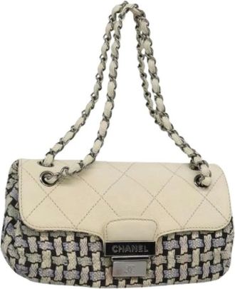 Chanel Sac bandouli&egrave;re vintage doccasion - Femme - Pre-owned - Beige - Taille: ONE Size