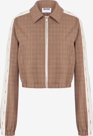 Moschino Jacke aus Stretch-Wollmischgewebe - Braun