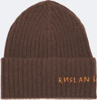 Ruslan Baginskiy Bonnet en cachemire &agrave; logo