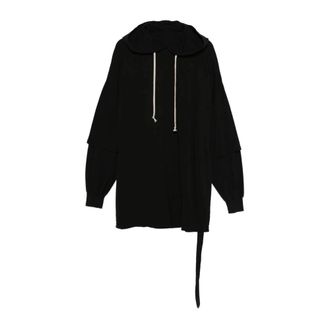 Rick Owens Double Layer Hoodie - - Sweatshirts & Hoodies - Herren - Schwarzk - L