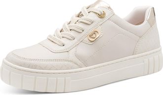 Marco Tozzi Marco Tozzi Damen Sneaker weiches Feel Me Wechselfu&szlig;bett weiches Innenfutter Modisch, beige (Cream Comb), 37 EU