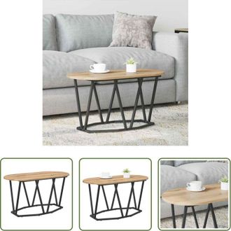 vidaXL vidaXL Table basse industrielle - Table basse Ch&ecirc;ne artisanal 80 x 40 x 40.5 cm