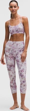 lululemon Align Crop Leggings mit hohem Bund f&uuml;r Frauen - 58 cm - Gr&ouml;&szlig;e 10 in Meadow Haze Pink Multi