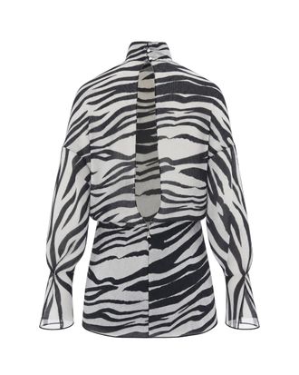 Patrizia Pepe Zebra-Print Viscose Dress - Black