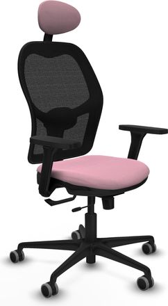 Piqueras y Crespo Ergonomischer Stuhl Rosa Jorquera mit 3D-Armen, h&ouml;henverstellbarer Lendenwirbelst&uuml;tze und festem Kopfteil, ausgestattet mit Syncro/Traslack und injizi