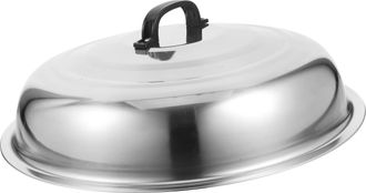 Garneck Edelstahl Topfdeckel 42cm Universeller Ersatzdeckel Für Pfannen Und Töpfe Hitzebeständiger Kochdeckel Runder Hochgewölbter Pfannendeckel Aus Robustem 