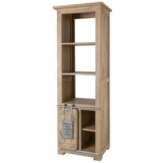 Massivmoebel24 B&uuml;cherregal Mango 60x41x180 whitewash lackiert railway 304