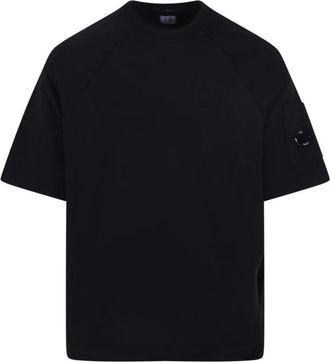 C.P. Company C.p. Company, Homme, Tops, Noir, Taille: S 999 Short Sleeve SweaT-shirt
