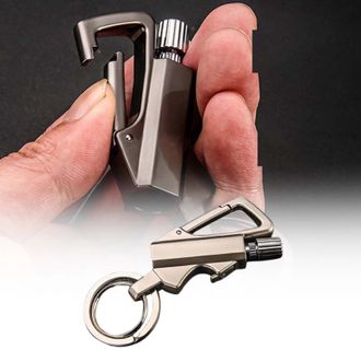 Generic Benzin Feuerzeug mit Schl&uuml;sselanh&auml;nger,Ewiges Permanente Streichh&ouml;lz Metall Benzin Feuerzeug Schl&uuml;sselanh&auml;nger,Wiederverwendbares Survival Wasserdicht