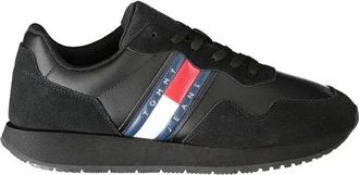 Tommy Hilfiger Homme, Chaussures, Noir, Taille: 42 EU Baskets Homme en Cuir Noir