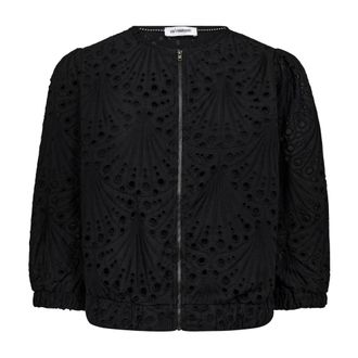 Co'Couture Femme, Vestes, Noir, Taille: 36 FR Veste Blazer Anglaise Brodée
