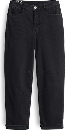 OPUS Damen Tapered | Lissie City Tapered Jeans aus nachhaltigem BCI Cotton Mix Dark Coal Grey, 38 L26