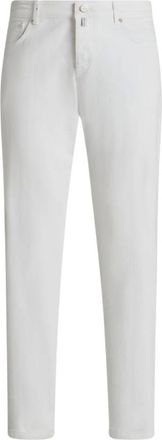 Kiton Homme, Jeans, Blanc, Taille: W38 Pantalon cinq poches en coton stretch