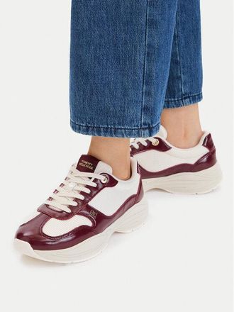 Tommy Hilfiger Sneakers Modern Runner Shiny Leather FW0FW09413 Dunkelrot