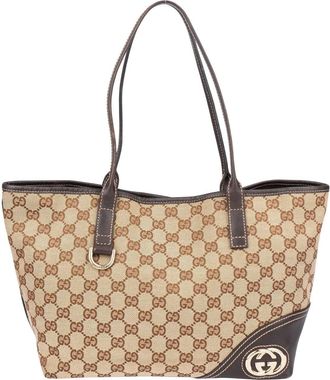 Gucci Crossbody Bags - Gucci GG Monogram New Britt Handbag - Gr. unisize - in Braun - für Damen