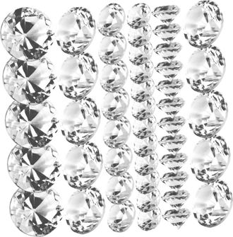 BESPORTBLE 500 St&uuml;ck Klare Acryl Strasssteine 3 8mm Spitzdiamanten Tischdeko Party Vasenf&uuml;ller Selbstgemacht F&uuml;llmaterial