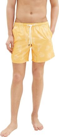 Tom Tailor Herren Badeshorts mit Muster 1035053, 31427 - yellow white big coral print, XL