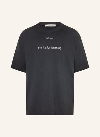 Flaneur Fl&acirc;neur Oversized-Shirt Listening schwarz