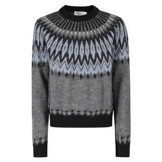 Roberto Collina Girocollo Fair Isle - - Knitwear - Damen - Grau - M