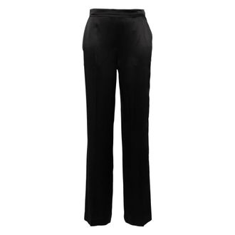 Joseph Seiden-Satin Schwarze Freizeit Hose - - Trousers - Damen - Schwarzk - M
