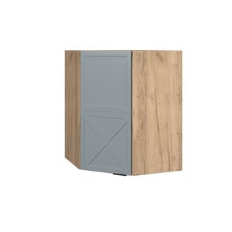 Vicco Eckh&auml;ngeschrank Fame-Line, K&uuml;chen-Eckschrank, Hellblau-grau, 57 cm