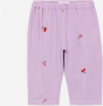 Arket Bestickte Musselinhose -Lila