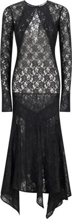 The Attico Femme, Robes, Noir, Taille: 34 FR Midi Dress Stretch Lace