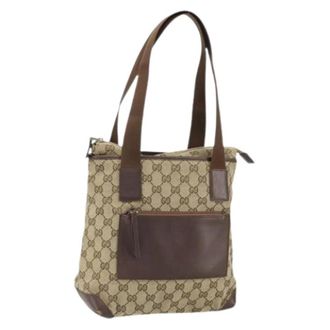 Gucci Pre-owned Canvas Tote Bag - - Pre-owned - Damen - Beige - ONE SIZE