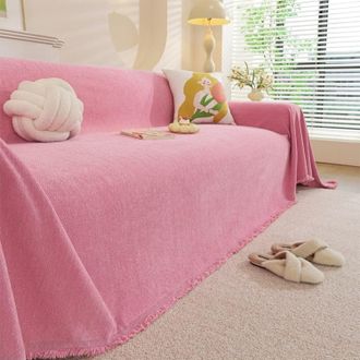 Generic Eleganz Sofa &Uuml;berwurfdecke Couch &Uuml;berw&uuml;rf Sofa&uuml;berwurf Decke Couchdecke &Uuml;berwurf mit Quasten 1/2/3/4/5 Sitzer L Form Ecksofa Sofadecke Sessel Decke So