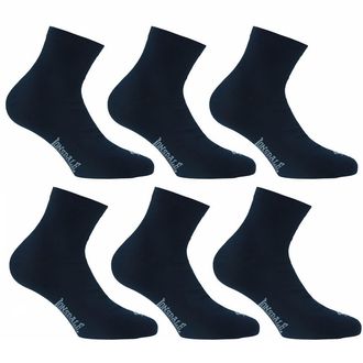 Lonsdale 6 Paar Quarter Socken - Leichter Stoff Gek&auml;mmte Baumwolle - Unisex (Blau, 43-46)