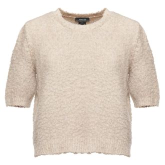 Avant Toi Femme, Pulls, Beige, Taille: 38 FR Pull en coton &agrave; manches courtes