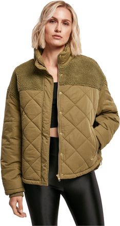 Urban Classics Damen Jacke Ladies Oversized Diamond Quilt Puffer Jacket tiniolive S