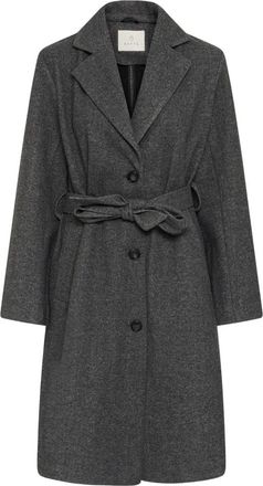 Kaffe Manteau ceintur&eacute; Kasaturn - Femme - Manteaux - Gris - Taille: 42 FR