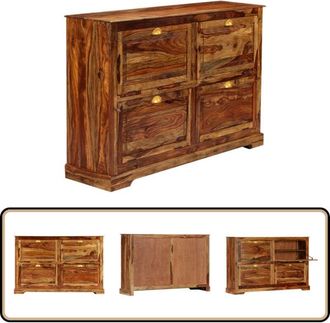 vidaXL Vidaxl - Schuhschrank 140 x 35 x 90 cm Massivholz - Holzmöbel - Palissandermöbel - Schuhschrank - Vintage Schuhschrank - Sideboard