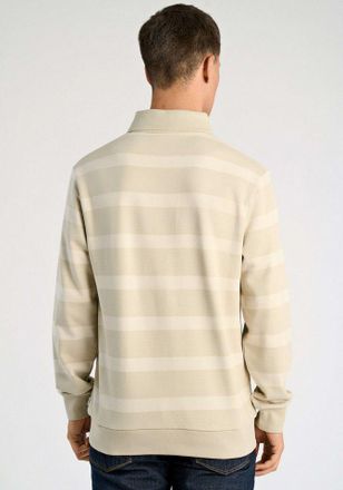 Lindbergh Sweatshirt mit Colorblocking-Streifen und Polokragen