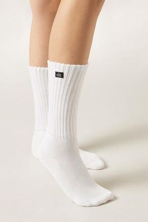 Calzedonia Weiche Gerippte Socken Weiß
