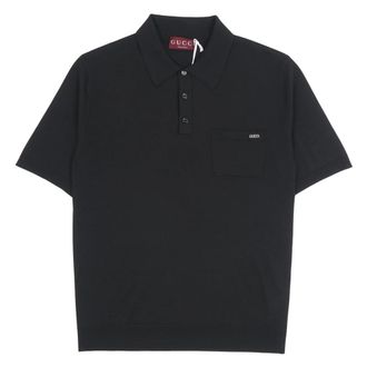 Gucci Fein gestricktes Woll-Polo - - Tops - Herren - Schwarzk - M