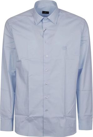 Etro Homme, Chemises, Bleu, Taille: 2XL Long Sleeve Roma Shirt