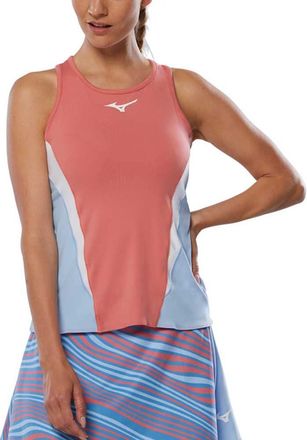 Mizuno Damen Bedrucktes Tanktop Tennis Shirt, Rosa (Tea Rose), XL