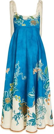 Alemais Luda floral-print maxi dress - Blau