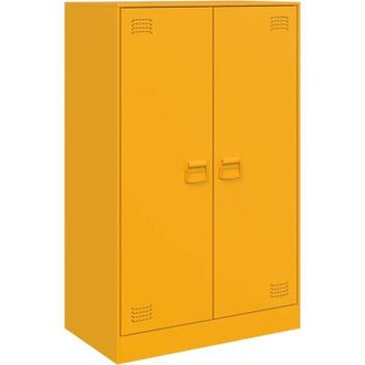 vidaXL Sideboard Senfgelb 67x39x107 cm Stahl - Vidaxl