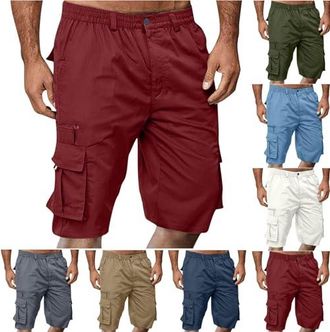 Generic Short cargo multi-poches pour homme avec poches à séchage rapide, short de randonnée, cyclisme, safari, travail en plein air, short descalade, short m