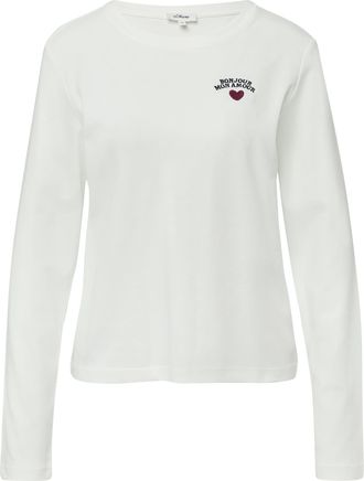 s.Oliver Damen T-Shirt Langarm 2172640 White 42