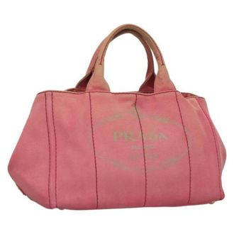 Prada Pre-owned Toile sacs-prada - Femme - Pre-owned - Rose - Taille: ONE Size