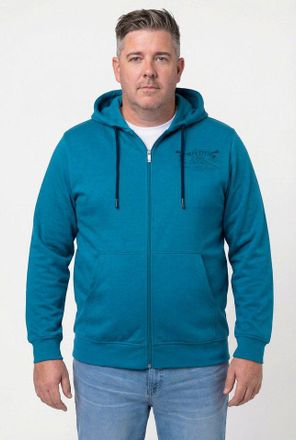 Men Plus Fleecejacke Hoodiejacke Sweat Kapuze K&auml;ngurutasche