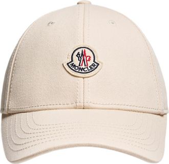 Moncler Moncler Gabardine Baseball Cap, Women, White, Size: One Size